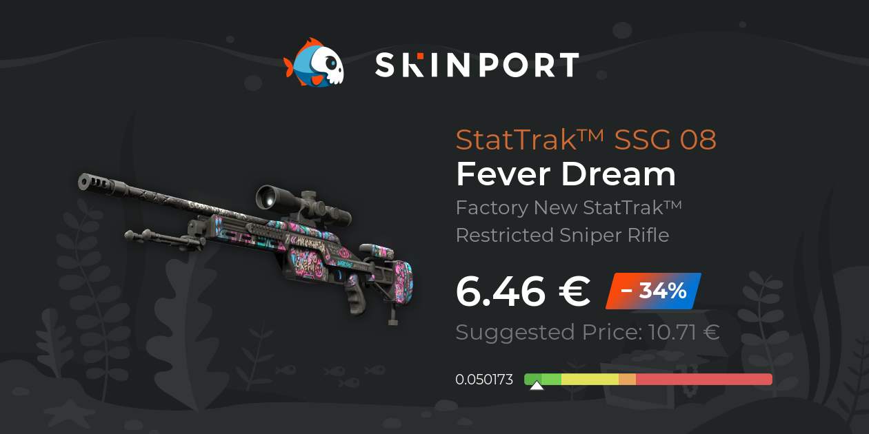 StatTrak™ SSG 08 | Fever Dream (Factory New) - Counter-Strike 2 - Skinport