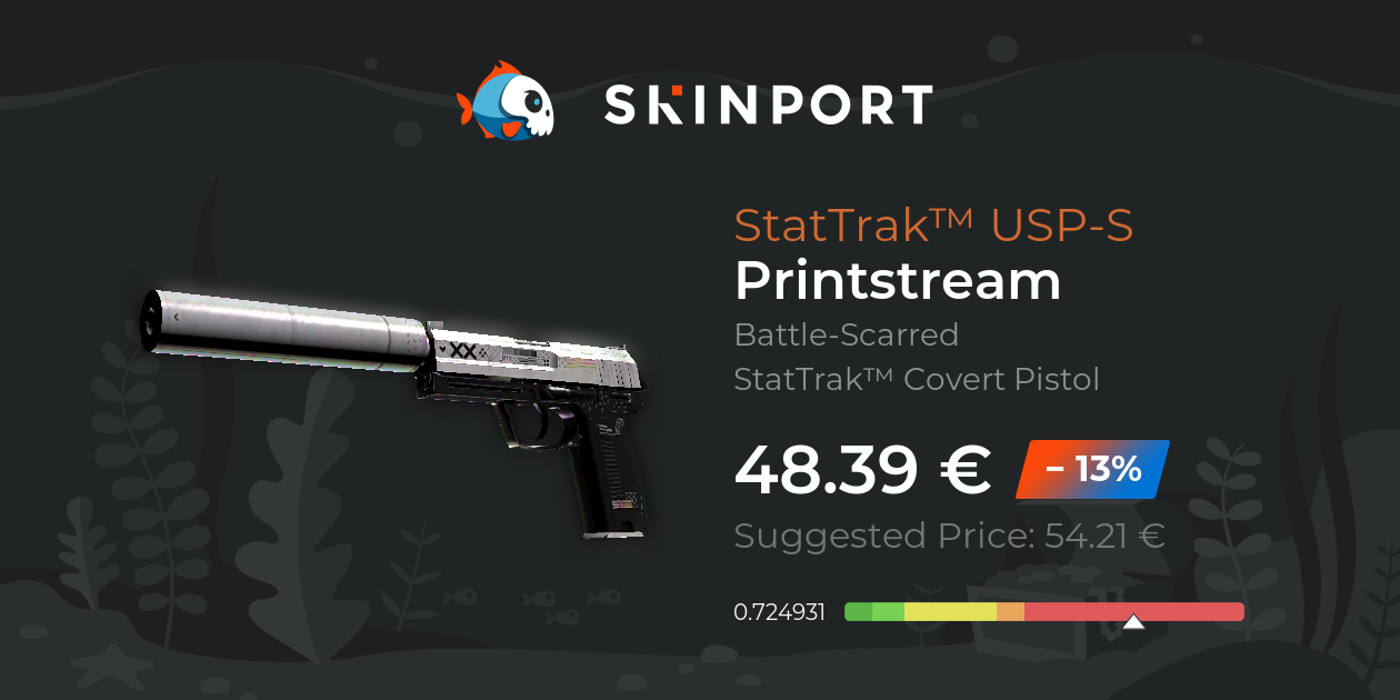 StatTrak™ USP-S | Printstream (Battle-Scarred) - Counter-Strike 2 ...