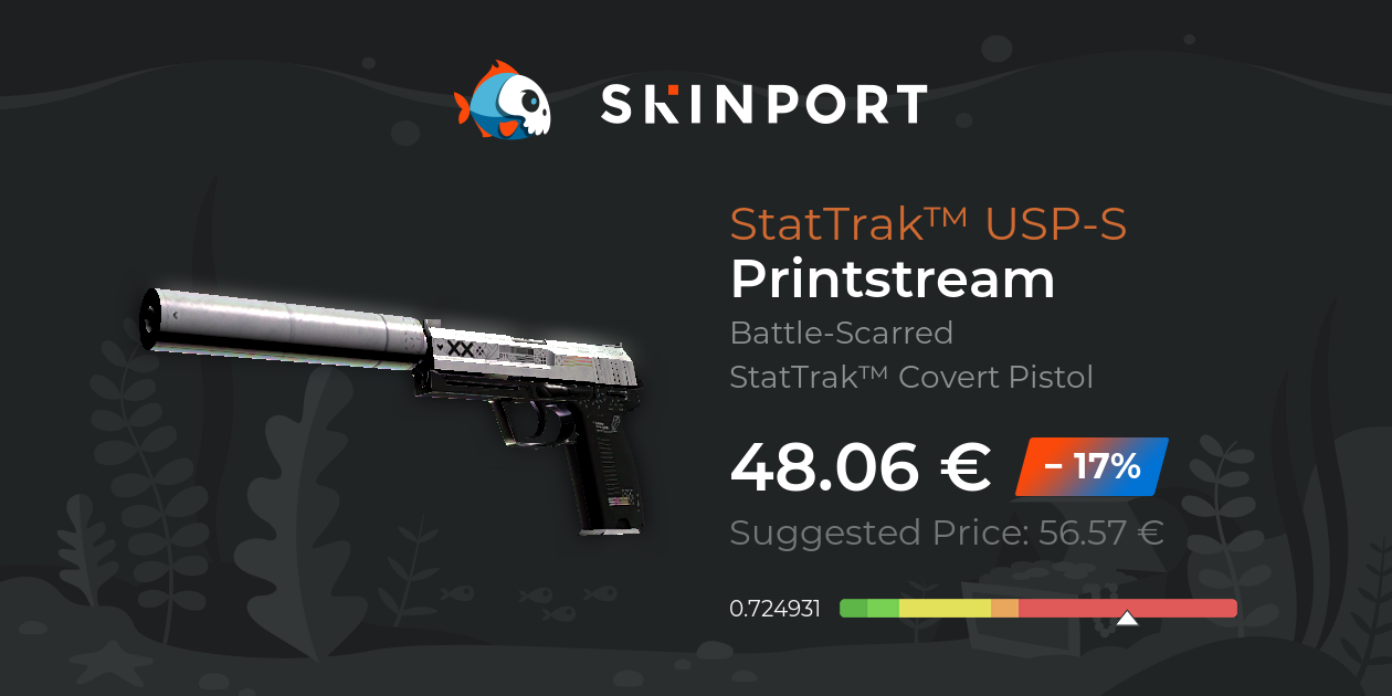 StatTrak™ USP-S | Printstream (Battle-Scarred) - Counter-Strike 2 ...