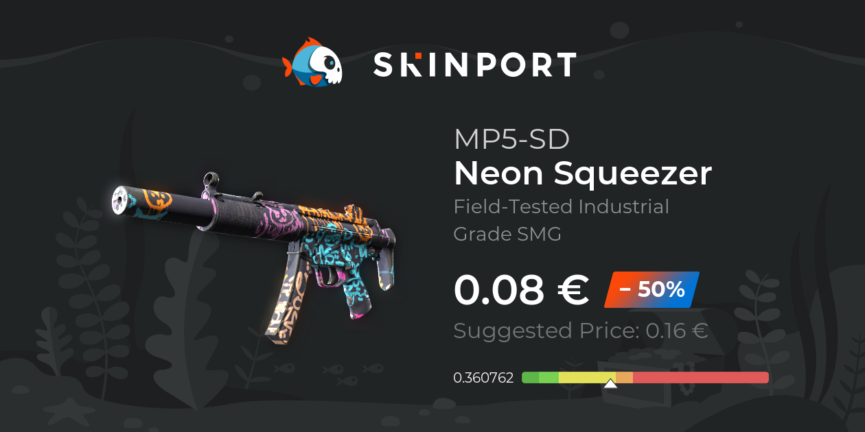 MP5-SD | Neon Squeezer (Field-Tested) - Counter-Strike 2 - Skinport