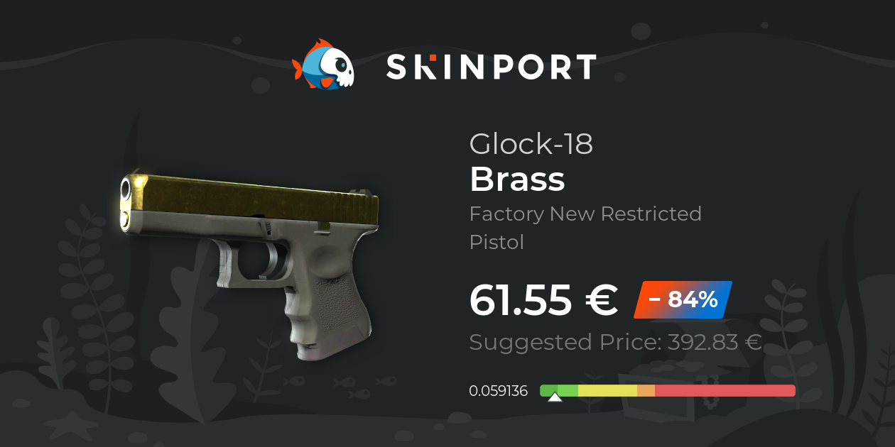 Glock-18 | Brass (Factory New) - Counter-Strike 2 - Skinport