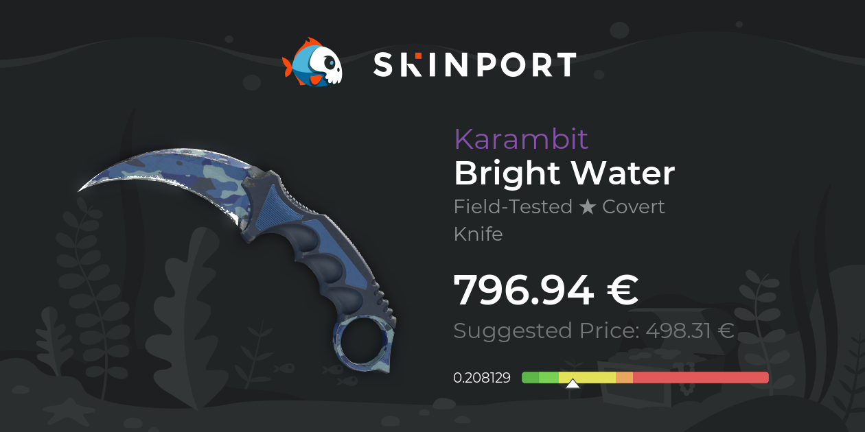 Karambit | Bright Water (Field-Tested) - Counter-Strike 2 - Skinport