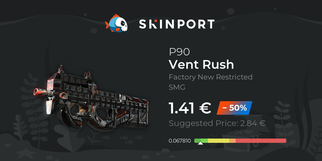 P90 | Vent Rush (Factory New) - Counter-Strike 2 - Skinport