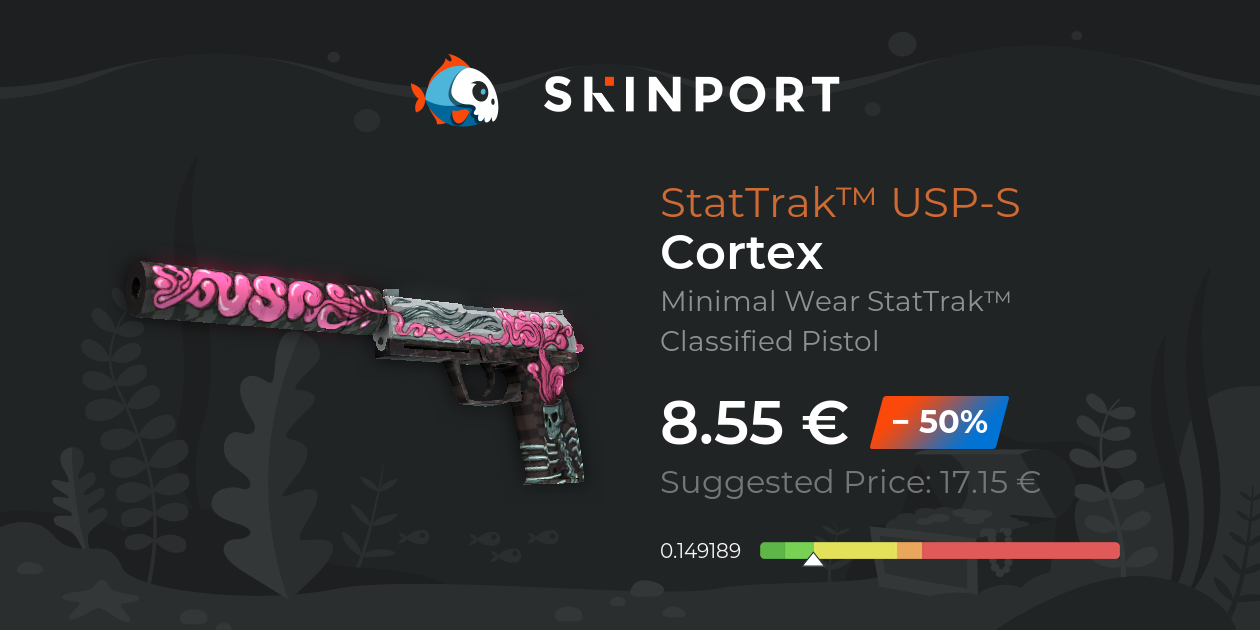 StatTrak™ USP-S | Cortex (Minimal Wear) - CS2 - Skinport