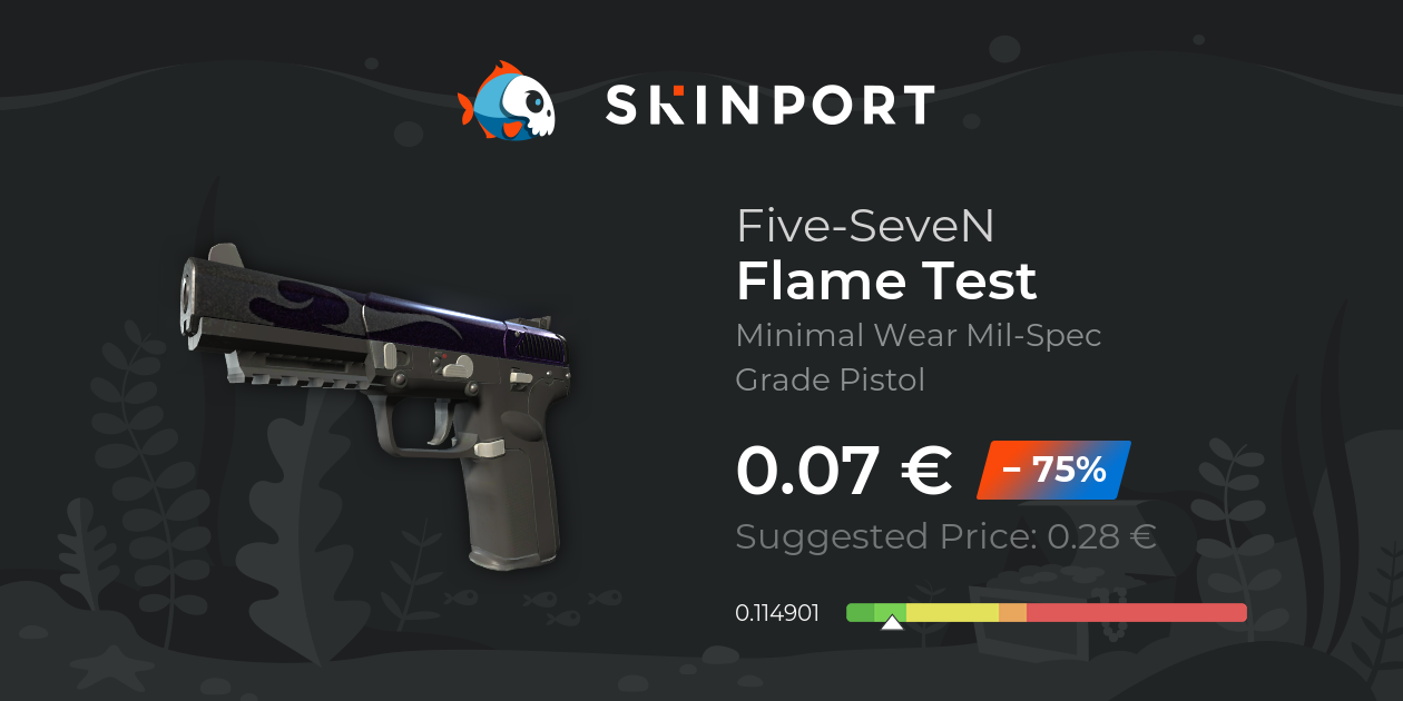 Five-SeveN | Flame Test (Minimal Wear) - Counter-Strike 2 - Skinport