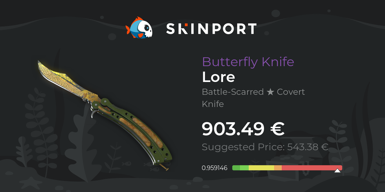 Butterfly Knife | Lore (Battle-Scarred) - Counter-Strike 2 - Skinport