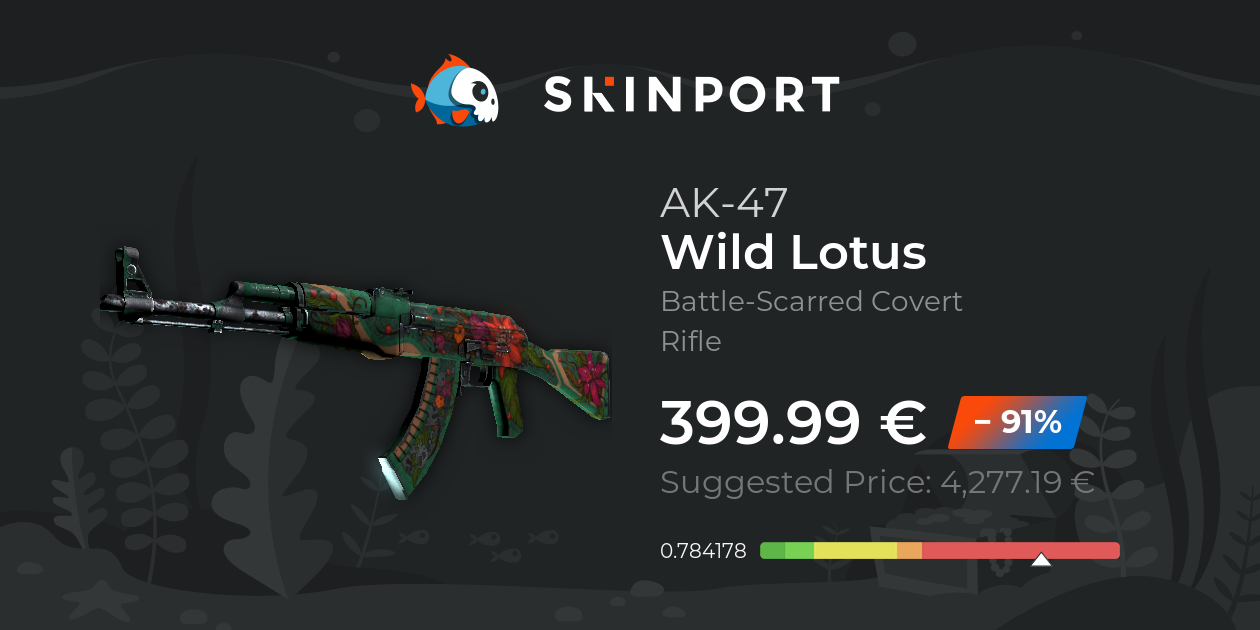 AK-47 | Wild Lotus (Kampvansiret) - CS:GO - Skinport