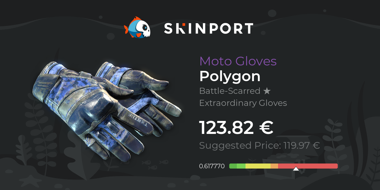 Moto Gloves | Polygon (Battle-Scarred) - Counter-Strike 2 - Skinport