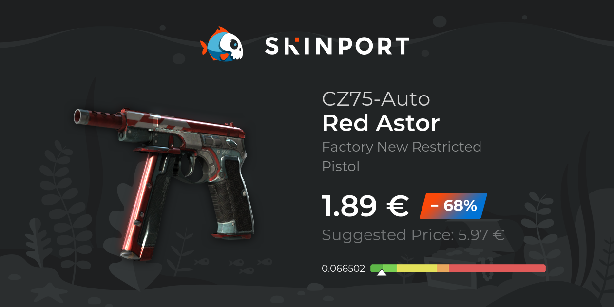 CZ75-Auto | Red Astor (Factory New) - Counter-Strike 2 - Skinport