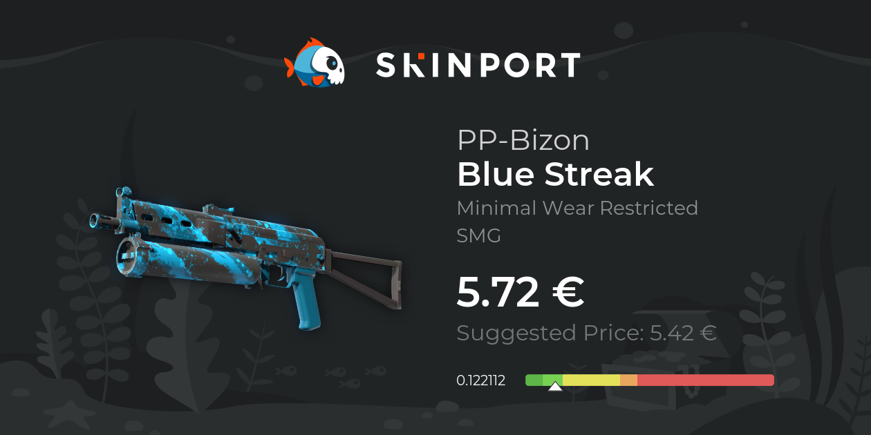 PP-Bizon | Blue Streak (Minimal Wear) - Counter-Strike 2 - Skinport