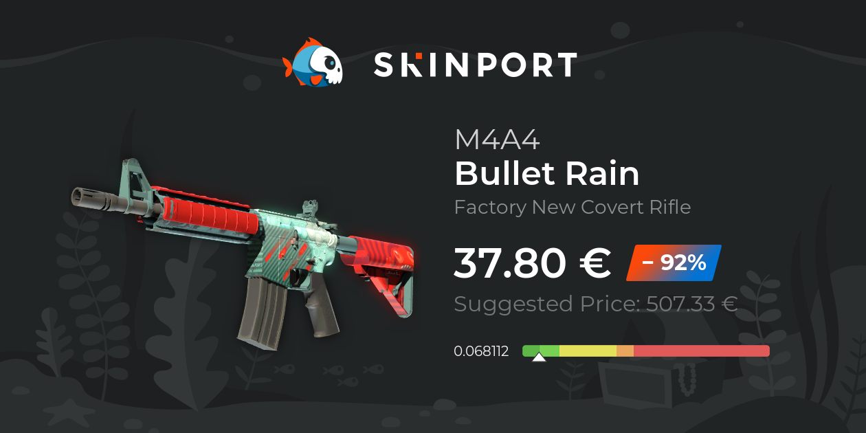 M4A4 | 弹雨 (崭新出厂) - Counter-Strike 2 - Skinport