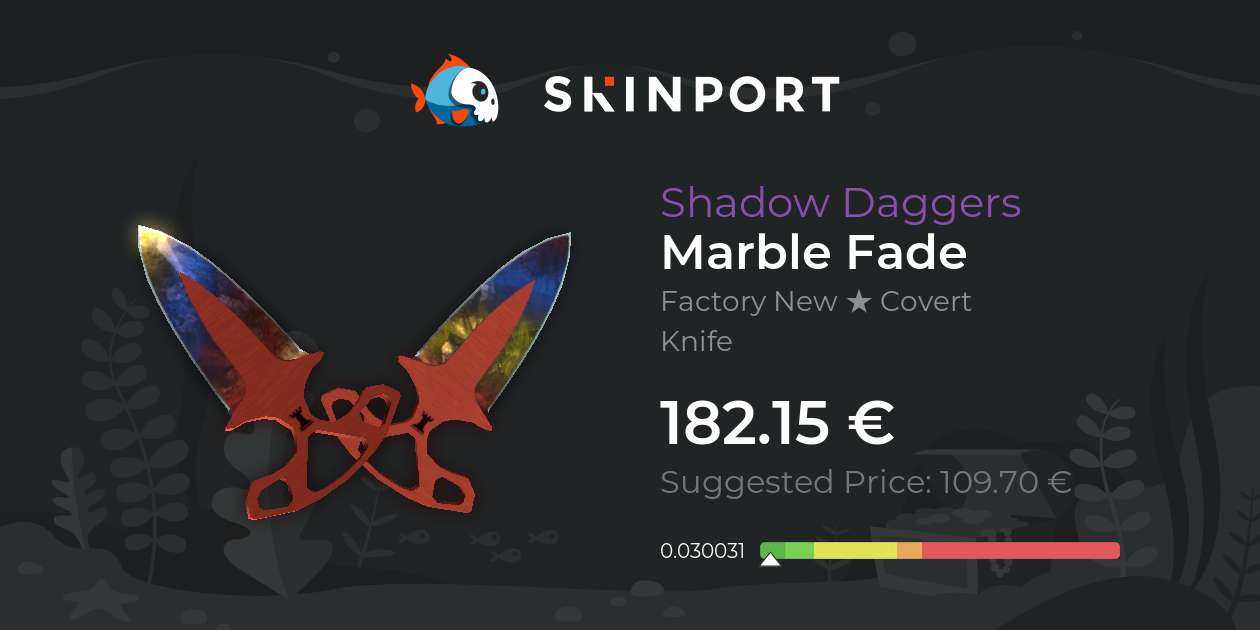 Shadow Daggers | Marble Fade (Factory New) - Counter-Strike 2 - Skinport