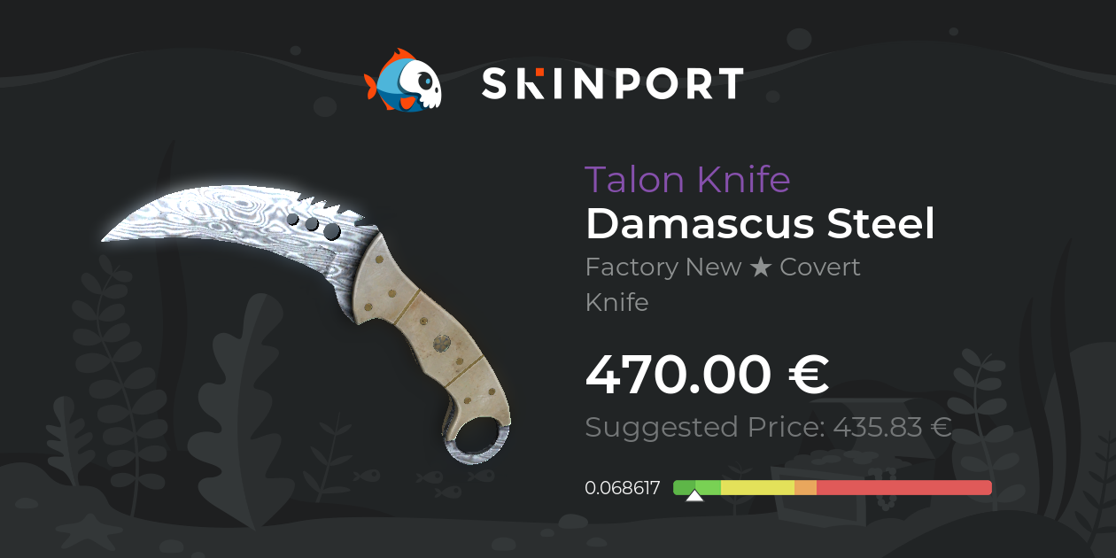 Talon-Messer (★) | Damaszener Stahl (Fabrikneu) - Counter-Strike 2 ...