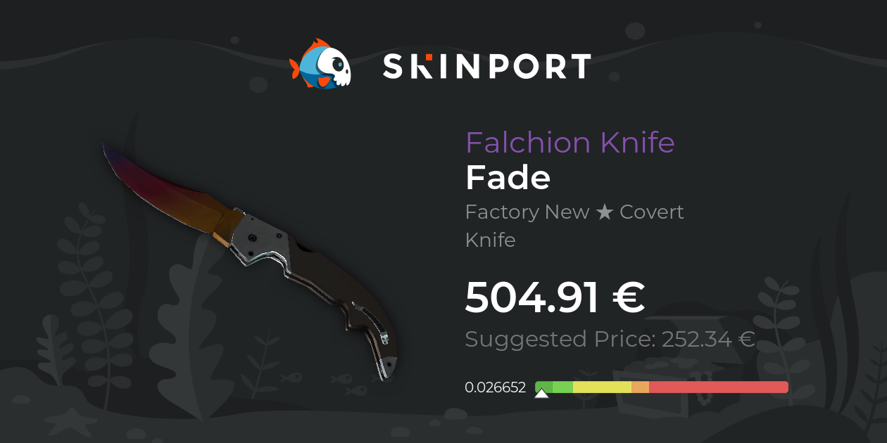 Falchion Knife | Fade (Factory New) - Counter-Strike 2 - Skinport