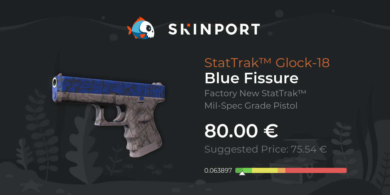 StatTrak™ Glock-18 | Blue Fissure (Factory New) - Counter-Strike 2 ...