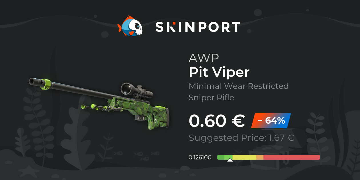 AWP | Pit Viper (Minimal Wear) - Counter-Strike 2 - Skinport