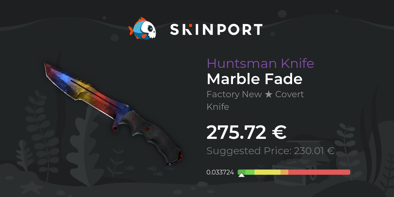 Huntsman Knife | Marble Fade (Factory New) - Counter-Strike 2 - Skinport