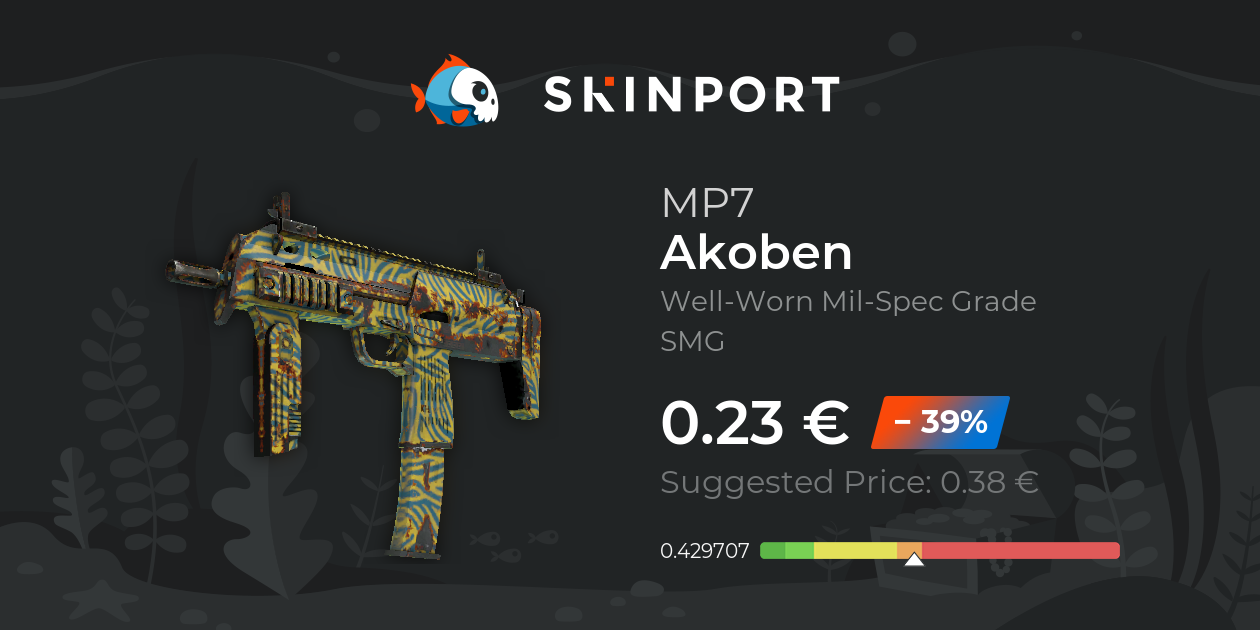 MP7 | Akoben (Well-Worn) - Counter-Strike 2 - Skinport