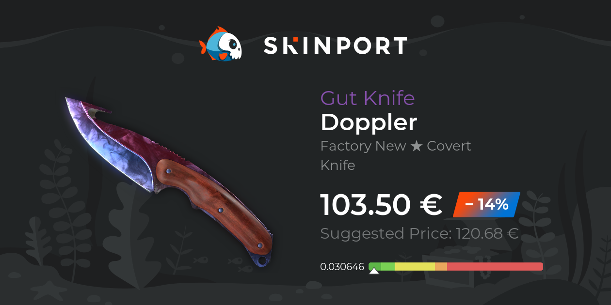 Gut Knife | Doppler (Factory New) - Counter-Strike 2 - Skinport