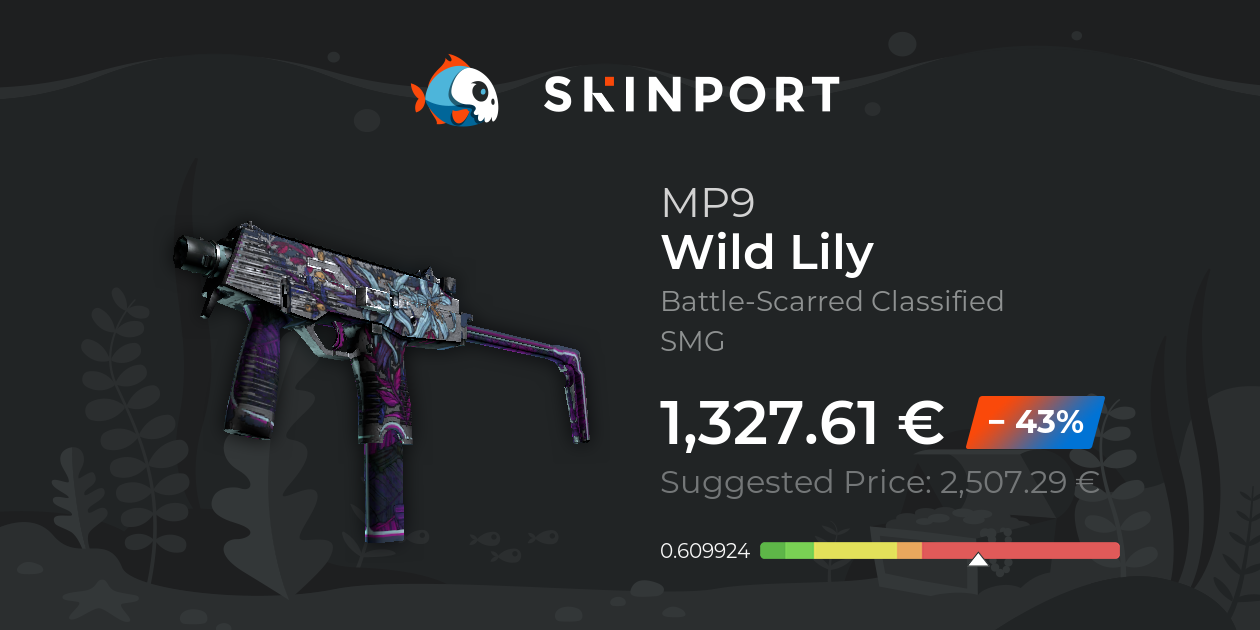 MP9 | Wild Lily (Battle-Scarred) - CS:GO - Skinport