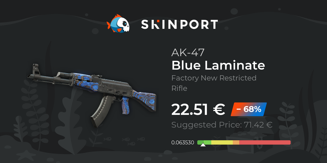 AK-47 | Blue Laminate (Factory New) - Counter-Strike 2 - Skinport