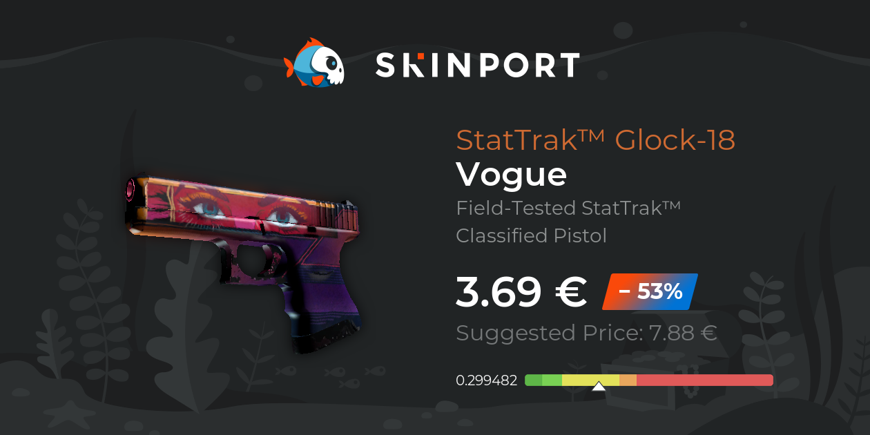 StatTrak™ Glock-18 | Vogue (Field-Tested) - Counter-Strike 2 - Skinport