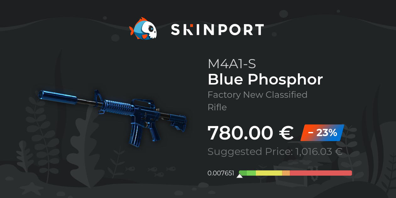 M4A1-S | Blue Phosphor (Factory New) - Counter-Strike 2 - Skinport