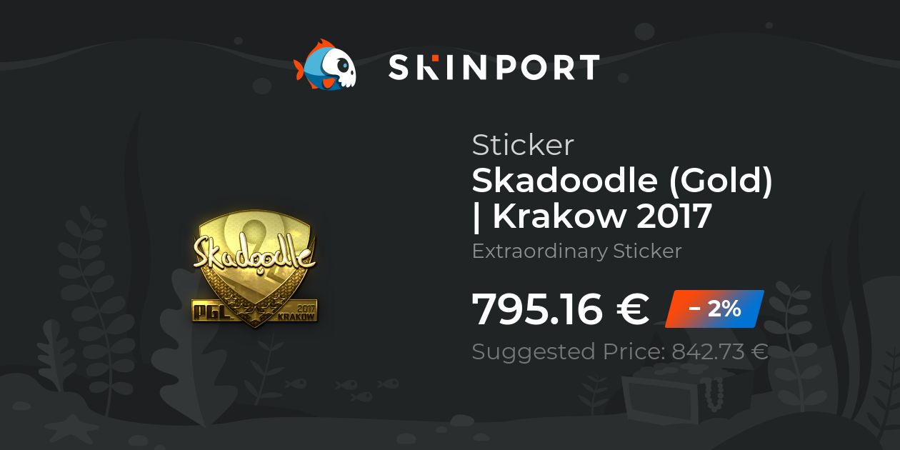 Sticker | Skadoodle (Gold) | Krakow 2017 - Counter-Strike 2 - Skinport