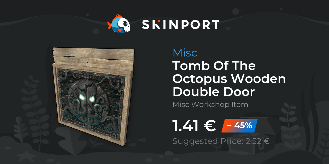 Tomb Of The Octopus Wooden Double Door - Rust - Skinport