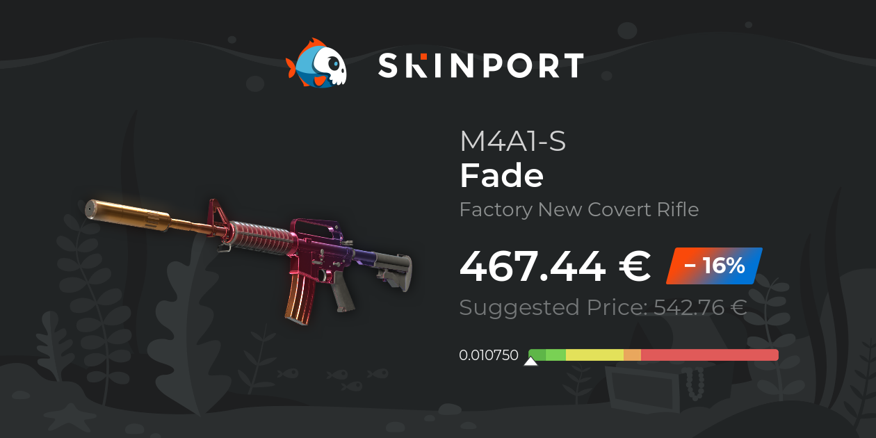 M4A1-S | Fade (Factory New) - Counter-Strike 2 - Skinport