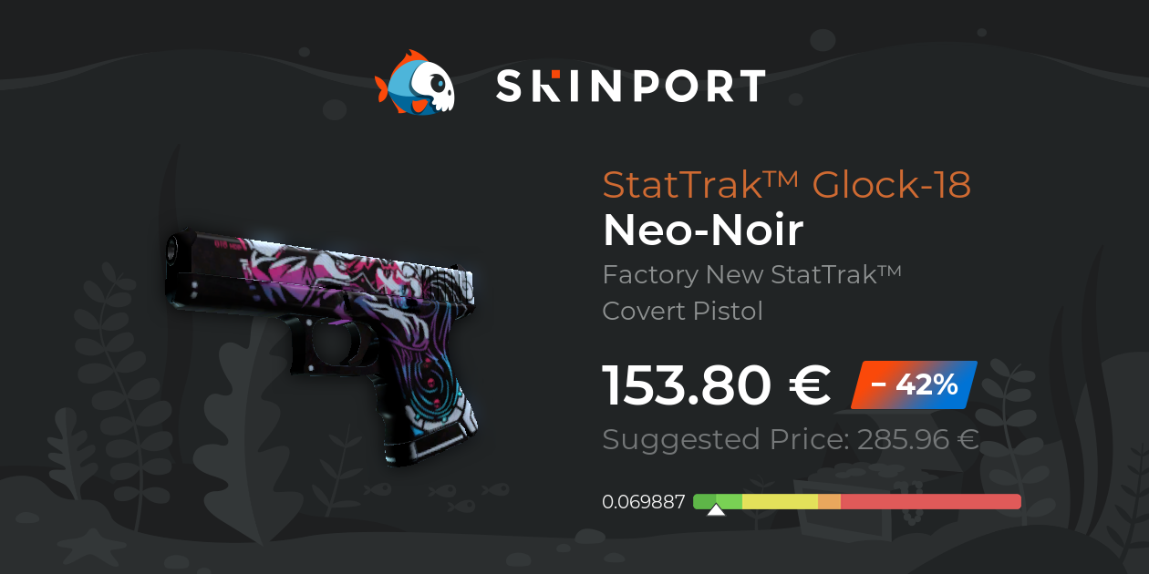 StatTrak™ Glock-18 | Neo-Noir (Factory New) - CS2 - Skinport