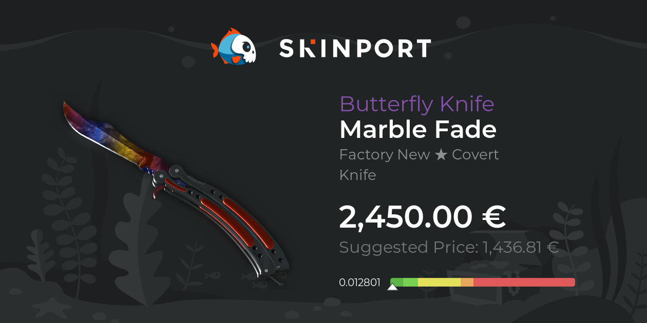 Butterfly Knife | Marble Fade (Factory New) - Counter-Strike 2 - Skinport