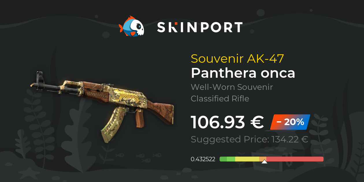 Souvenir AK-47 | Panthera onca (Well-Worn) - Counter-Strike 2 - Skinport