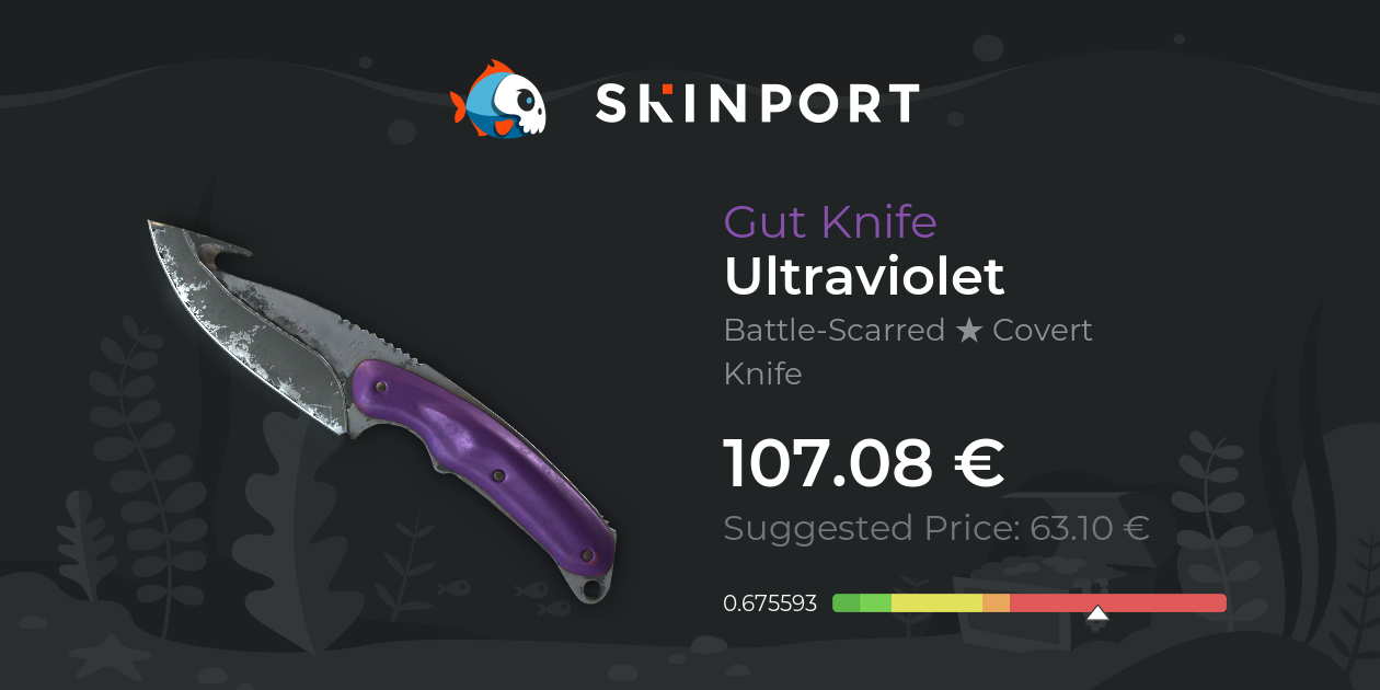 Gut Knife | Ultraviolet (Battle-Scarred) - Counter-Strike 2 - Skinport
