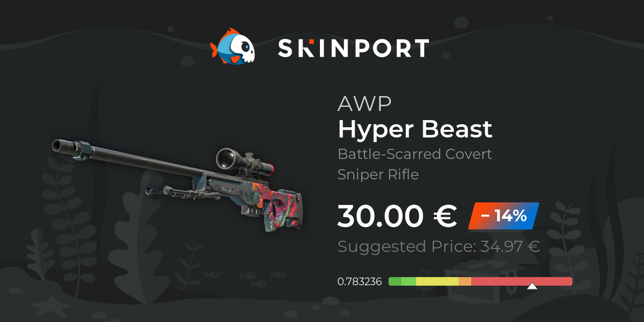 AWP | Hyper Beast (Battle-Scarred) - Counter-Strike 2 - Skinport