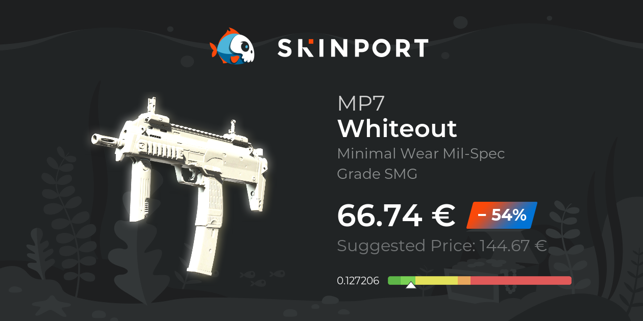 MP7 | Whiteout (Minimal Wear) - Counter-Strike 2 - Skinport