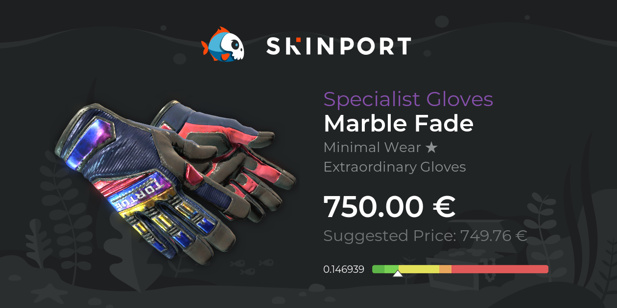 Specialist Gloves | Marble Fade (Minimal Wear) - Counter-Strike 2 - Skinport