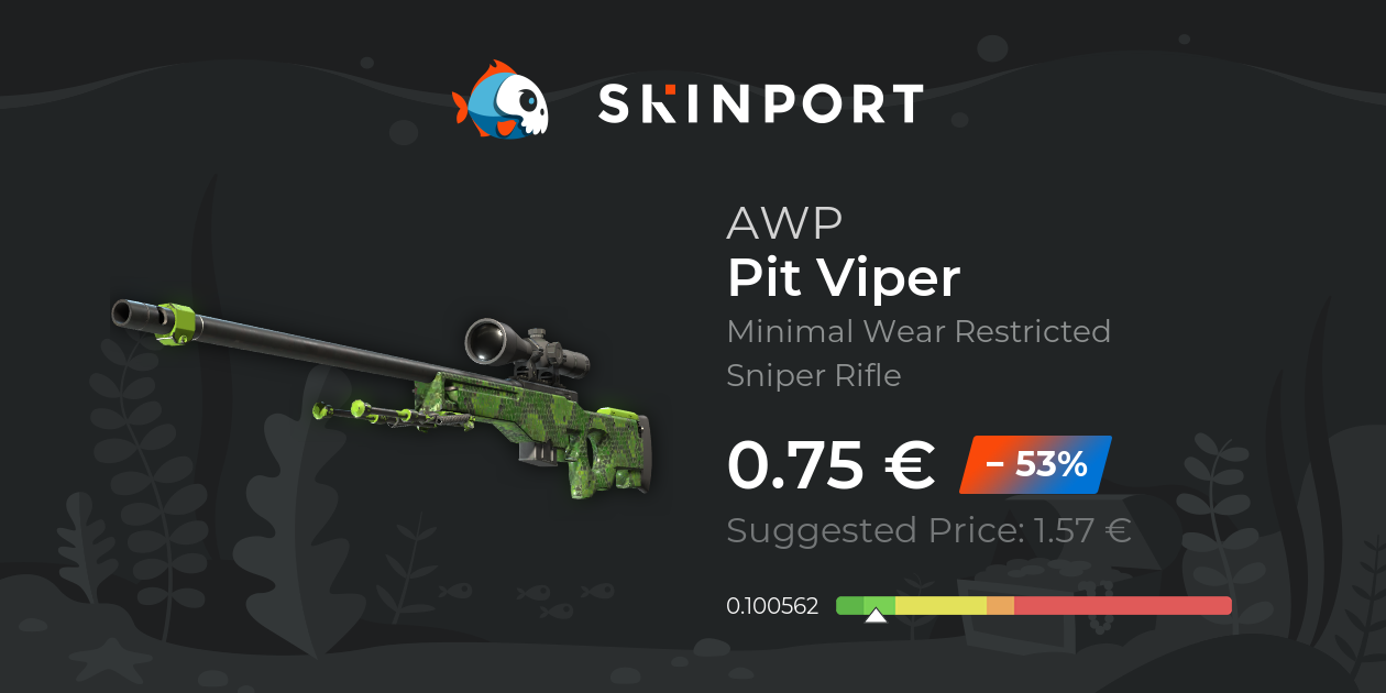 AWP | Pit Viper (Minimal Wear) - Counter-Strike 2 - Skinport