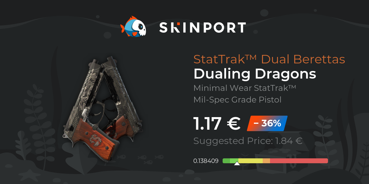 StatTrak™ Dual Berettas | Dualing Dragons (Minimal Wear) - Counter ...