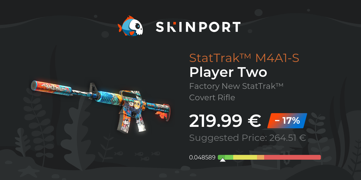 StatTrak™ M4A1-S | Player Two (Factory New) - Counter-Strike 2 - Skinport