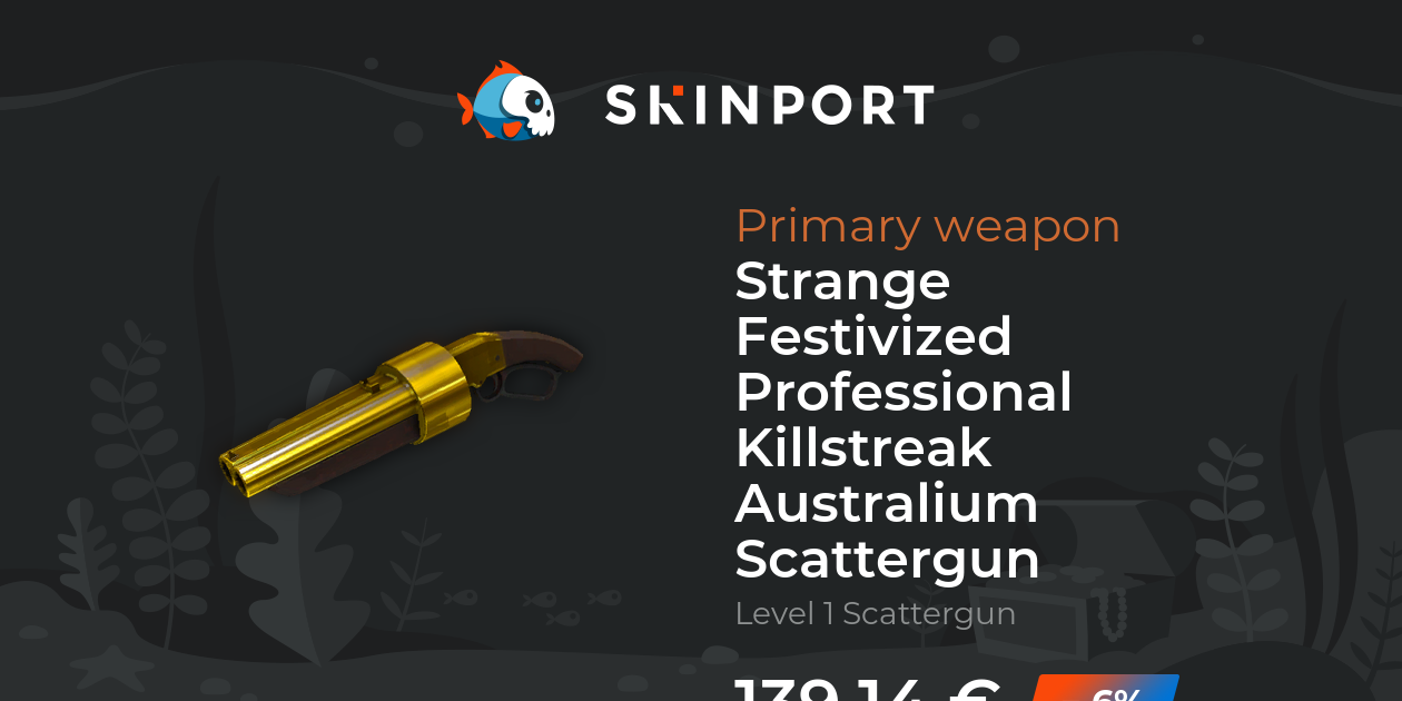 Strange Festivized Professional Killstreak Australium Scattergun - Team ...