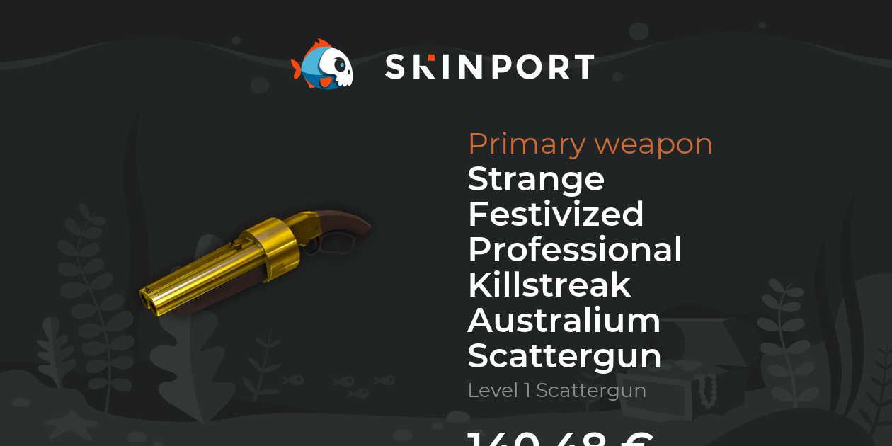Strange Festivized Professional Killstreak Australium Scattergun - Team ...