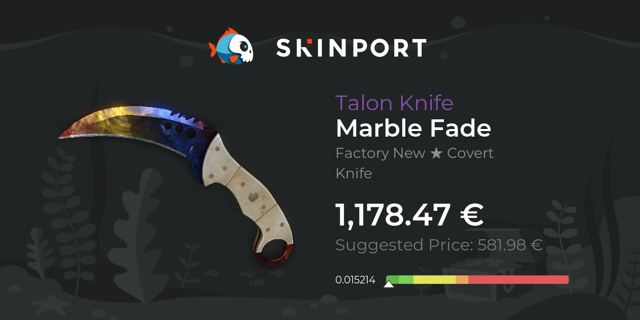 Talon Knife | Marble Fade (Factory New) - CS:GO - Skinport