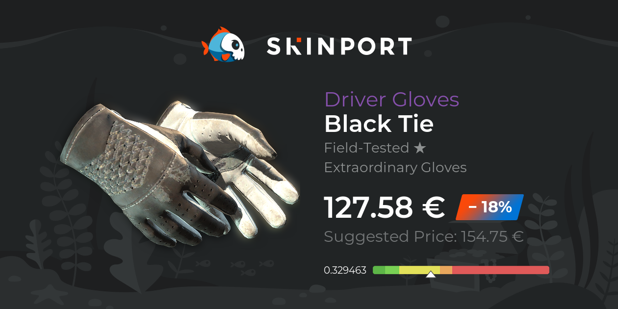 Driver Gloves | Black Tie (Field-Tested) - Counter-Strike 2 - Skinport