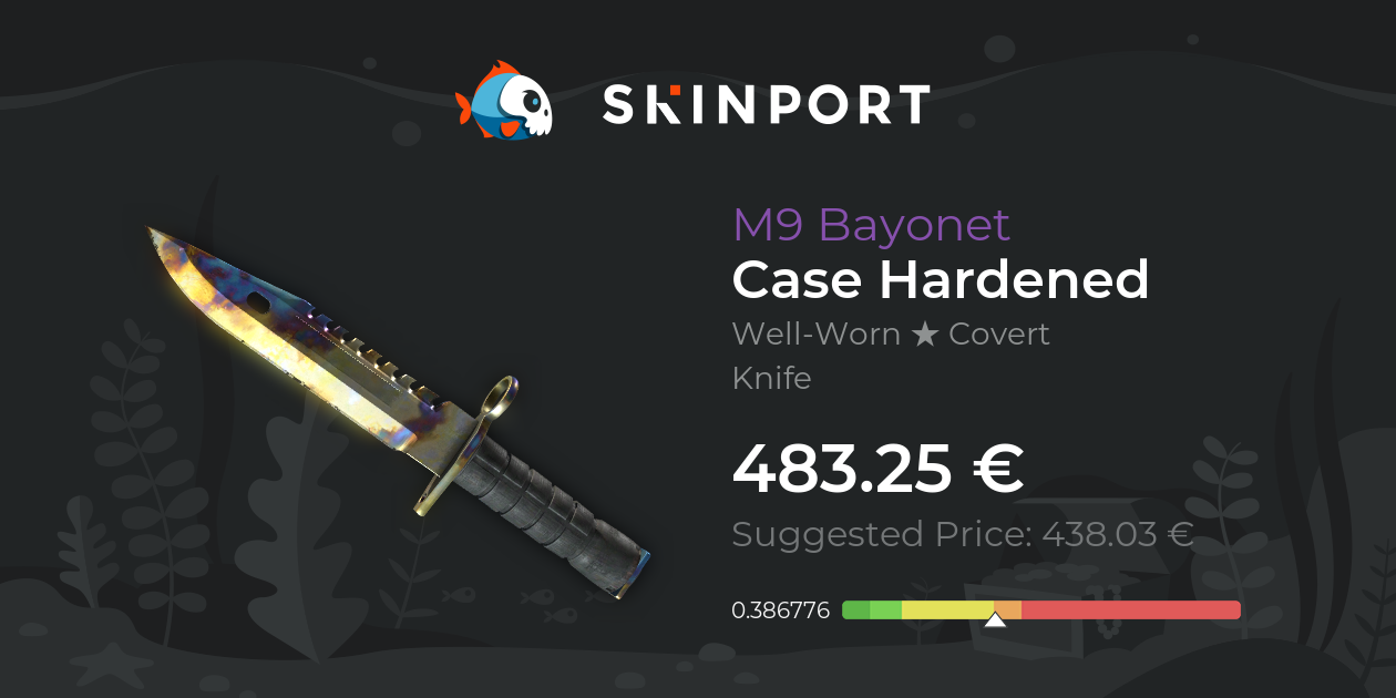 M9 Bayonet | Case Hardened (Well-Worn) - Counter-Strike 2 - Skinport