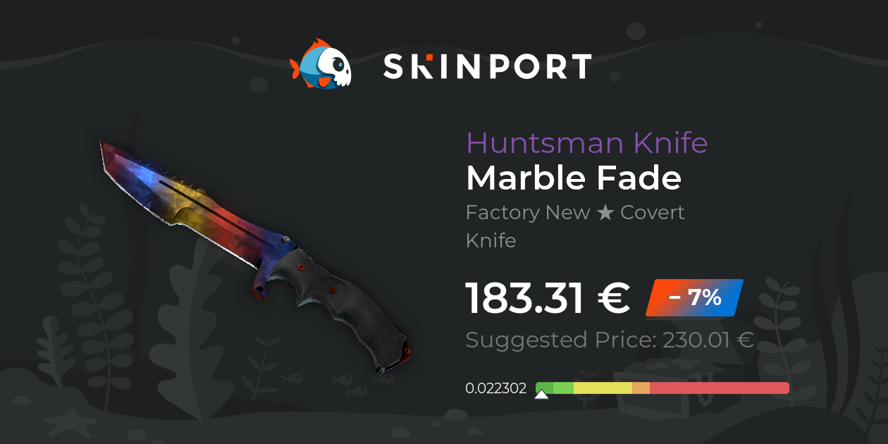 Huntsman Knife | Marble Fade (Factory New) - Counter-Strike 2 - Skinport