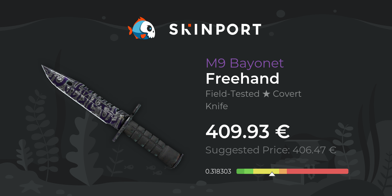 M9 Bayonet | Freehand (Field-Tested) - CS:GO - Skinport