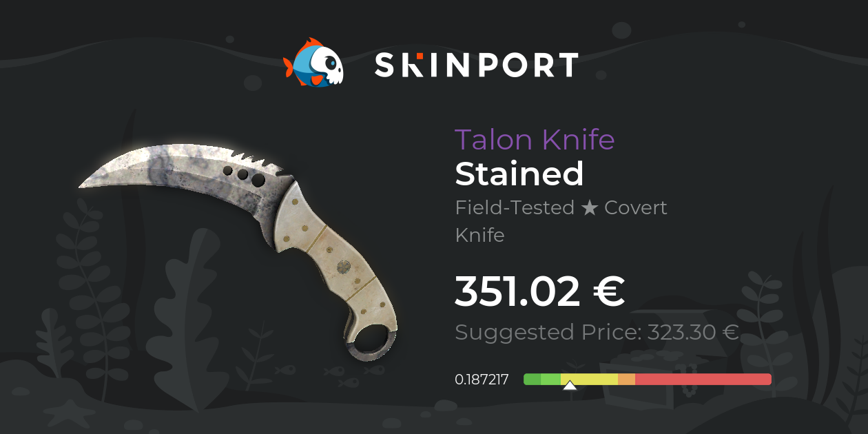 Faca Talon ★ | Stained (Testado no Terreno) - CS2 - Skinport