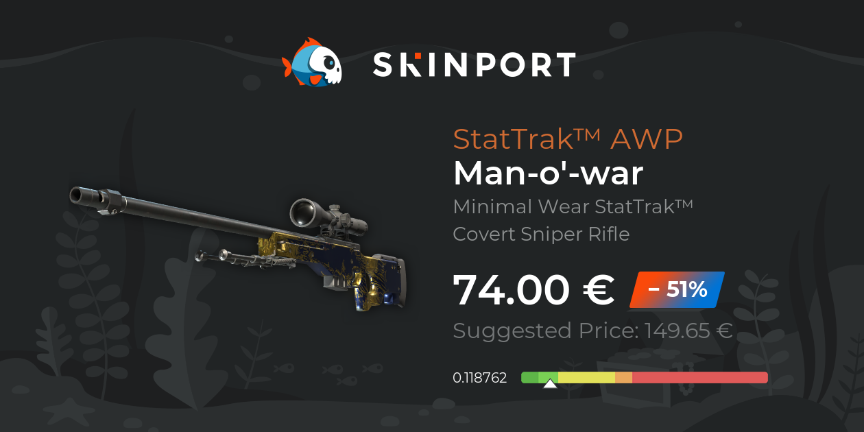 StatTrak™ AWP | Man-o'-war (Minimal Wear) - Counter-Strike 2 - Skinport