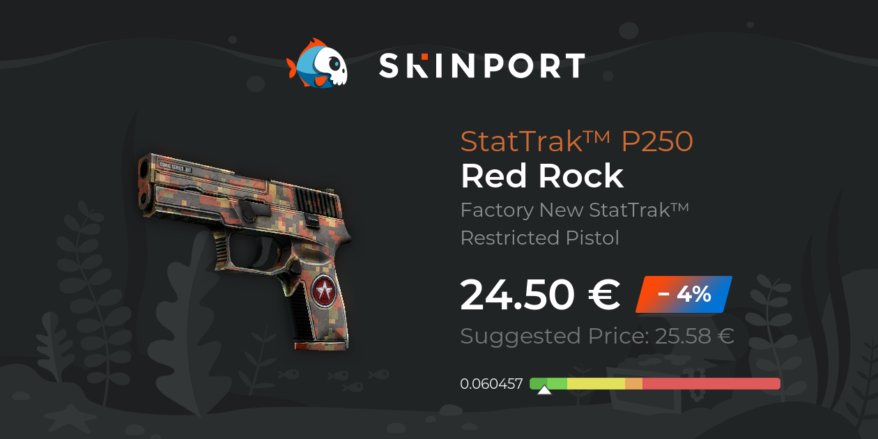 StatTrak™ P250 | Red Rock (Factory New) - Counter-Strike 2 - Skinport